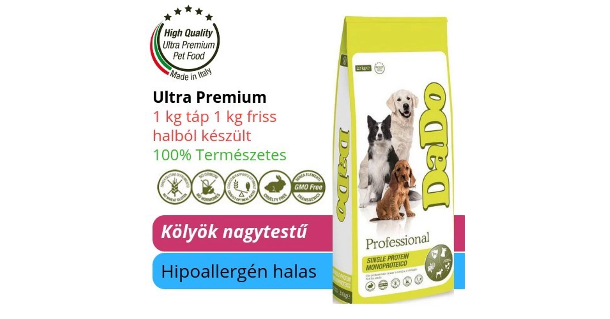 DaDo Puppy Large Breed Fish & Rice 20kg, Kutya, [maincategory], DaDo